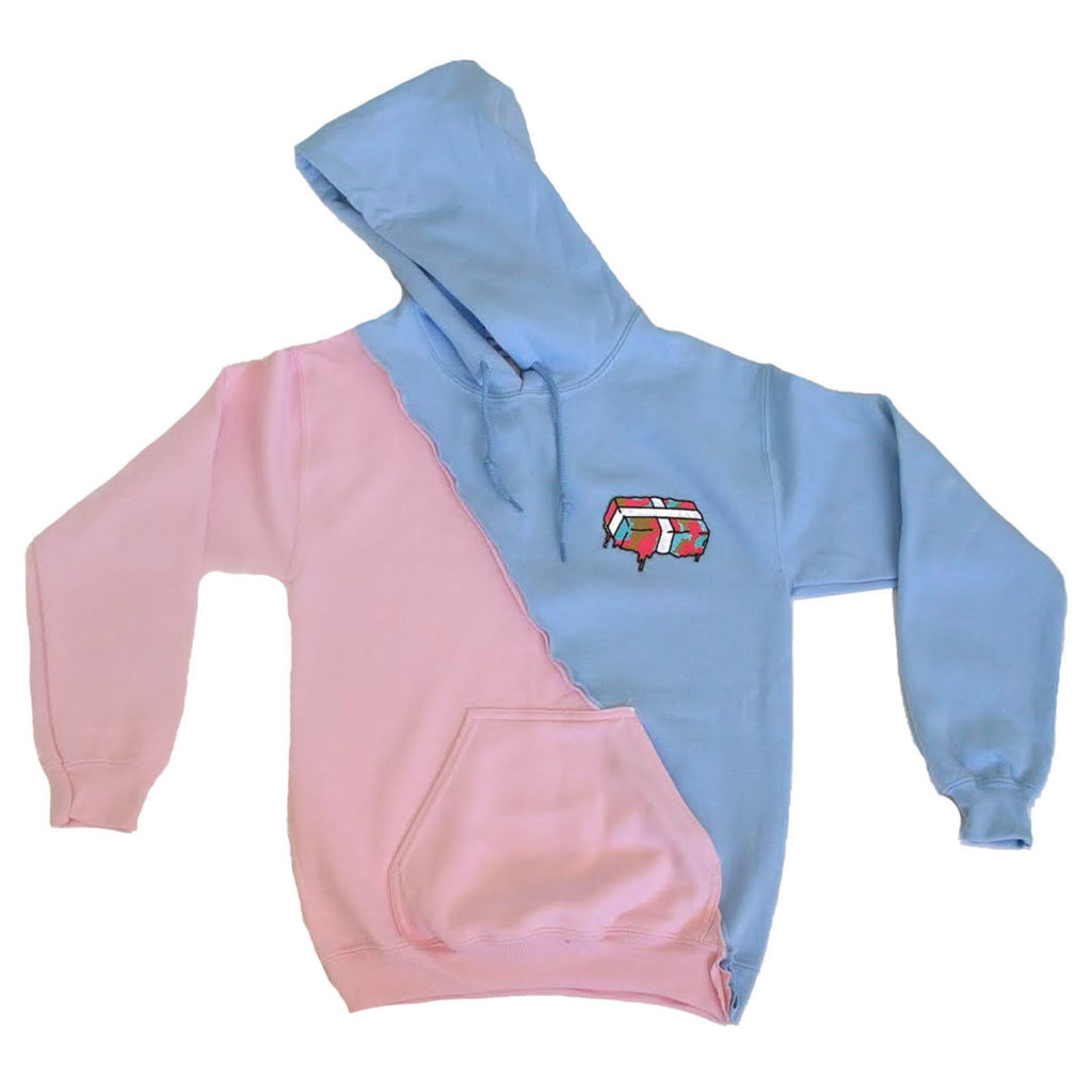Split hoodie (blue hood) - Art Dealrs