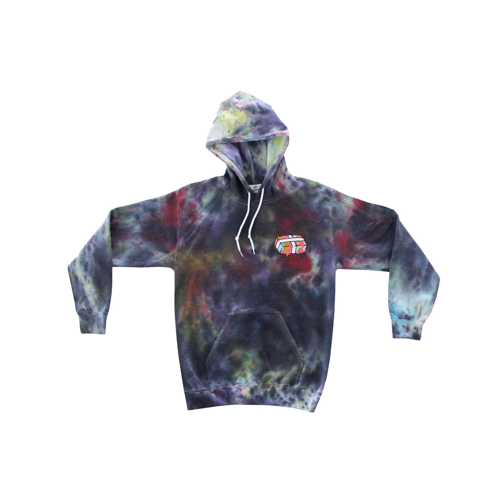 Multi Color Dark Dyed hoodie - Art Dealrs